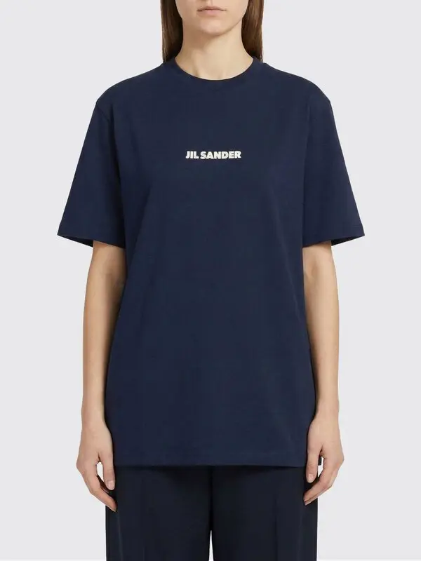 JIL SANDER Logo Printed Crewneck T-shirt - Black