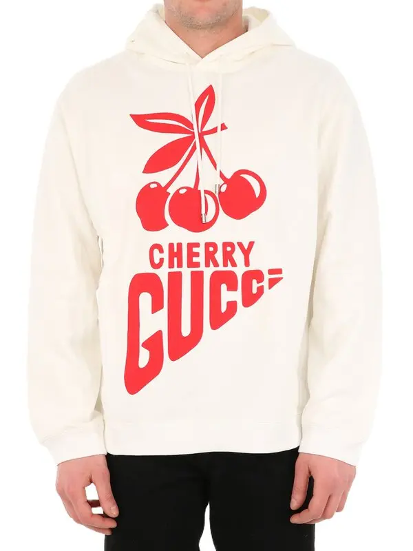 Gucci Cherry Print Cotton Hoodie