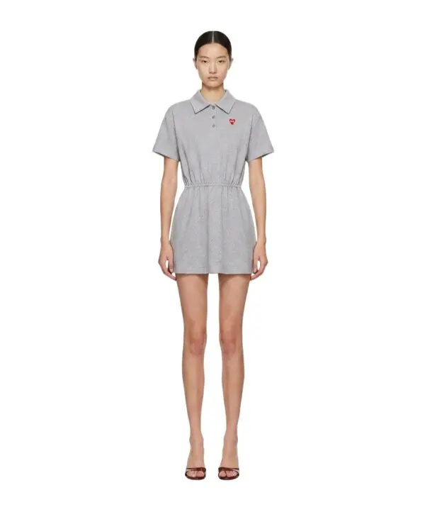 Marissa Chiara Short Sleeve Dress With Heart Embroidery
