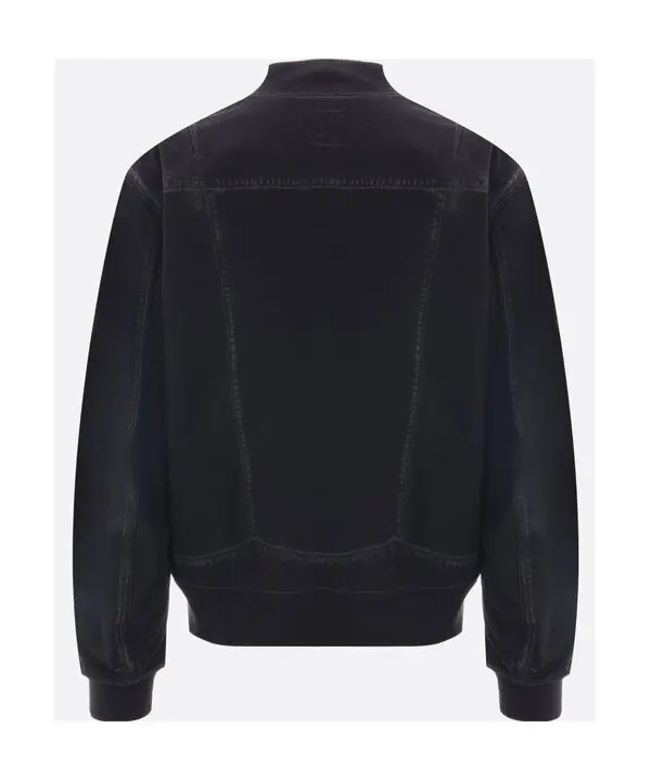Alexander McQueen Zip-up Denim Jacket With Ghostwash Print