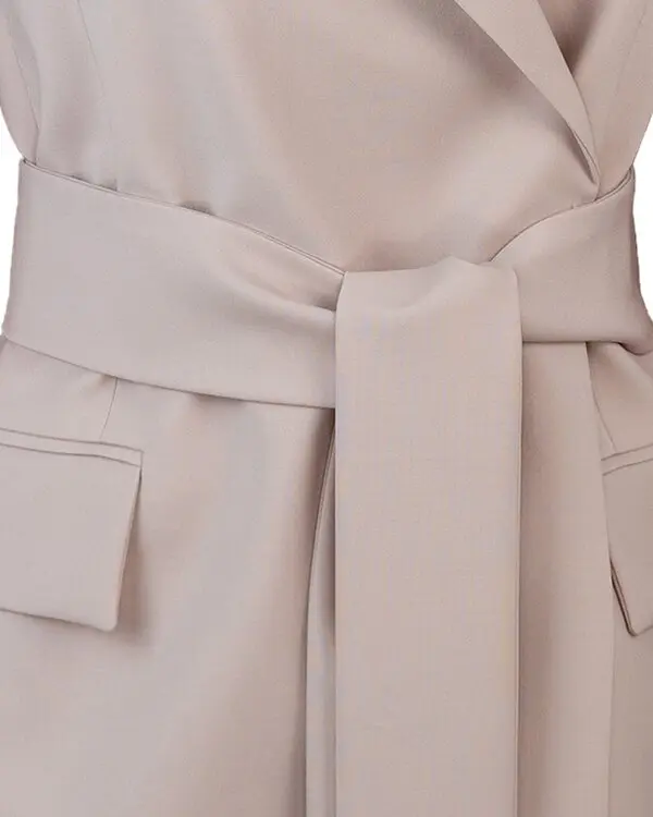 Max Mara Belted Wool Blazer - Powder