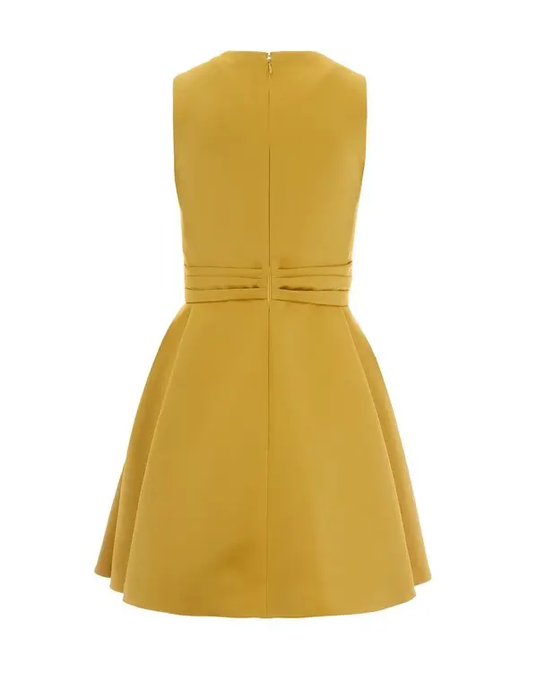 Elisabetta Franchi Duchess Satin Dress - Yellow
