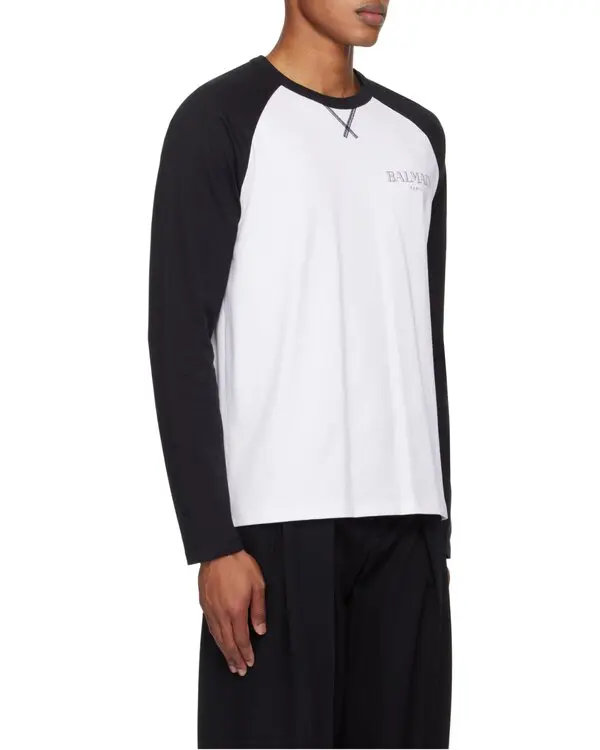 Balmain Logo Printed Long-sleeve T-shirt