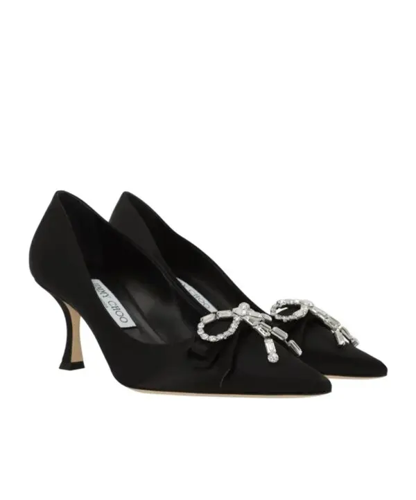JIMMY CHOO Auria Bow Embellished Pumps