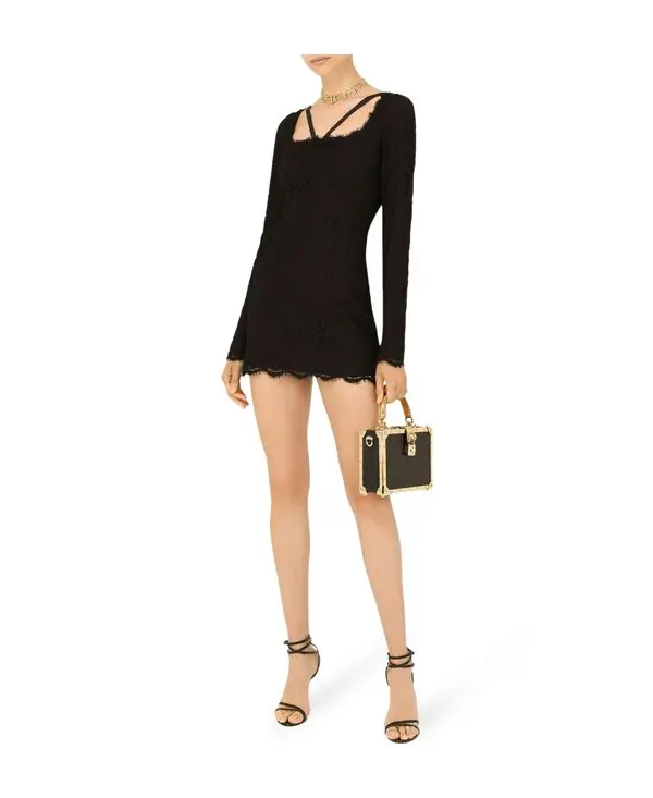 Dolce & Gabbana Lace Square Neck Mini Dress
