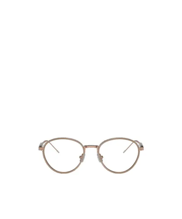 Brunello Cucinelli Oval Frame Eyeglasses - Rose Gold/camel