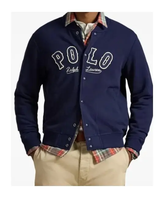 Polo Ralph Lauren Rl Fleece Western Logo Jacket - Navy