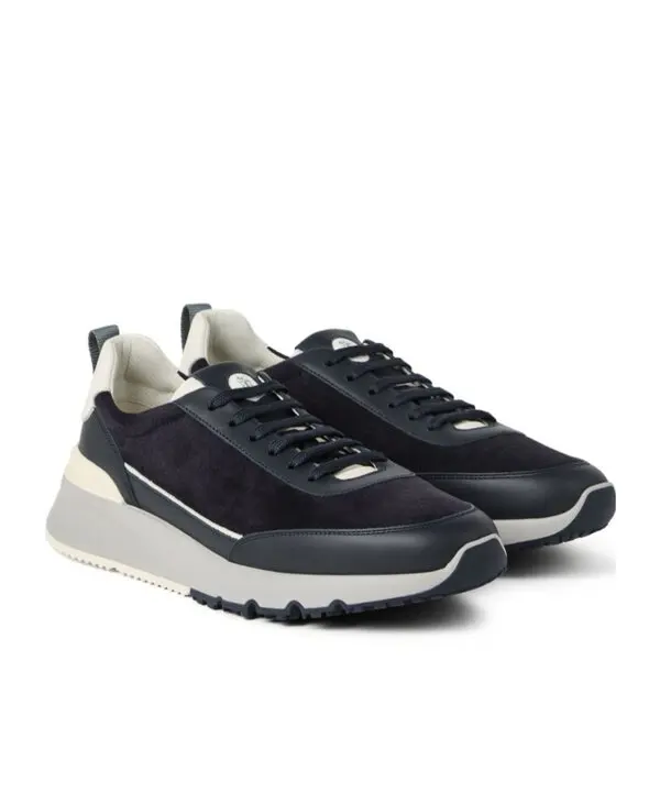 Brunello Cucinelli Logo Embossed Lace-up Sneakers