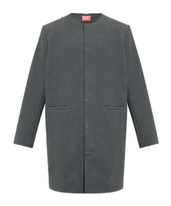 DIESEL® Collarless Single-breasted Coat