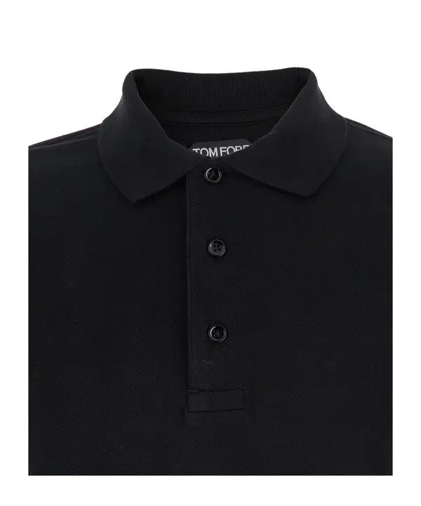 TOM FORD Short-sleeved Polo Shirt - Black
