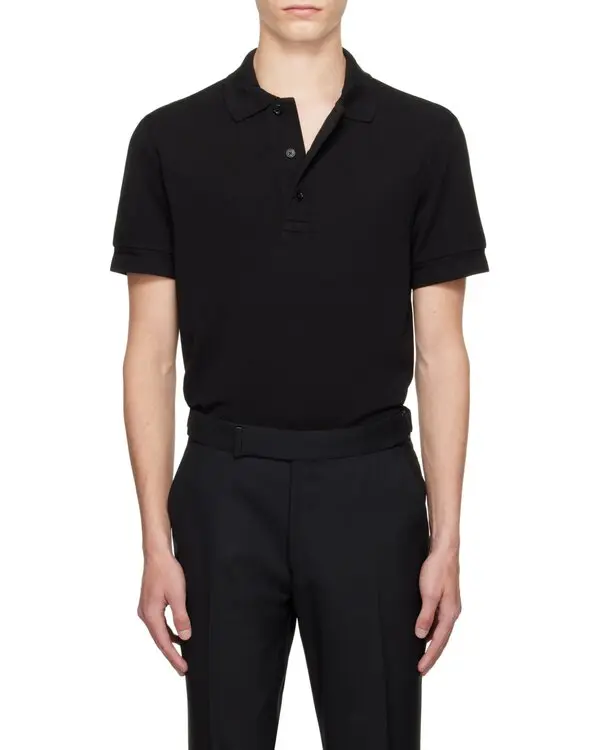 TOM FORD Short-sleeved Polo Shirt - Black
