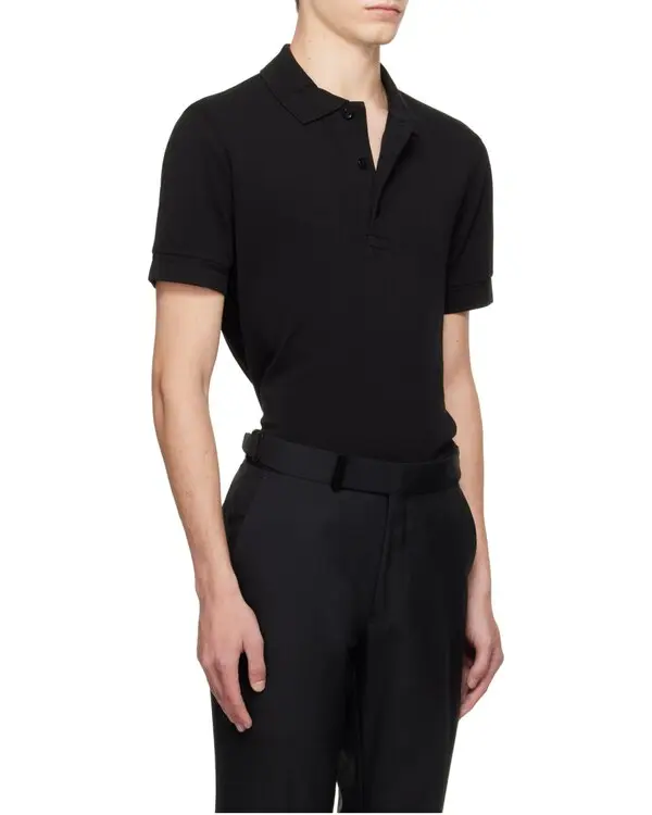 TOM FORD Short-sleeved Polo Shirt - Black