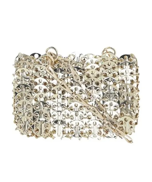Rabanne 1969 Nano Chained Mini Shoulder Bag - Nude