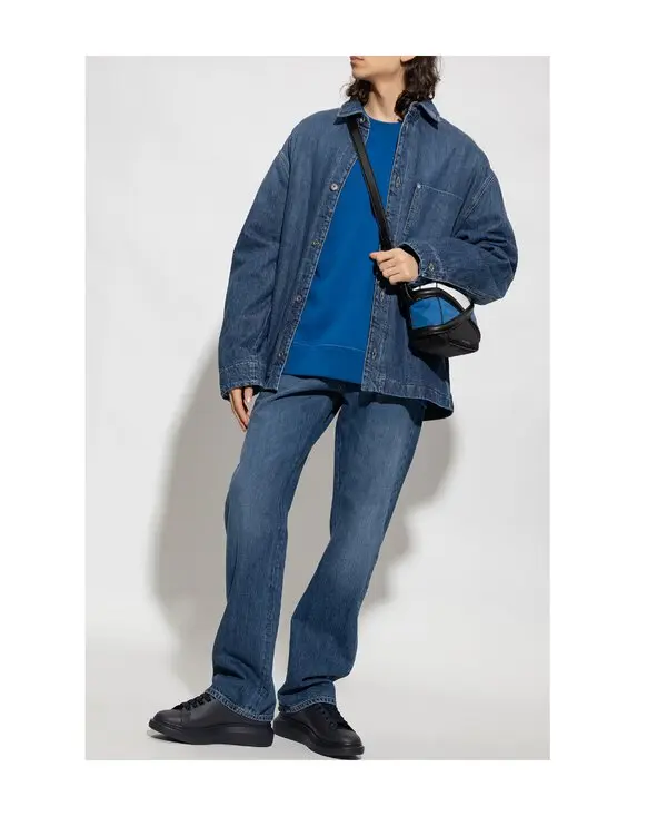 Alexander McQueen Straight Leg Turn-up Jeans - Blue