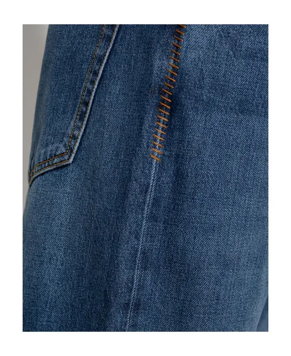 Alexander McQueen Straight Leg Turn-up Jeans - Blue