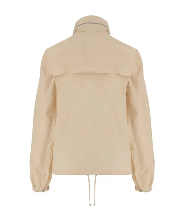 Burberry Logo Plaque Zipped Jacket