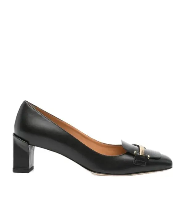 TOD'S 550mm Leather Pumps With Quilted Details - Black