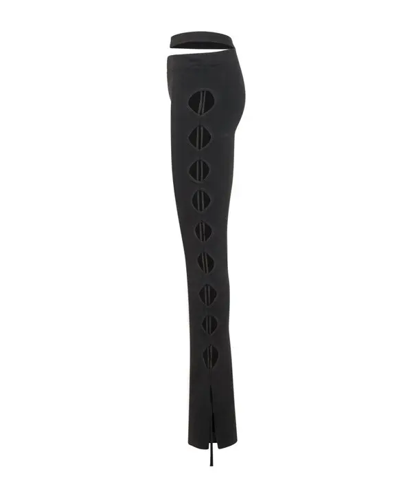 ANDREĀDAMO Hollowed-out Casual Pants - Black
