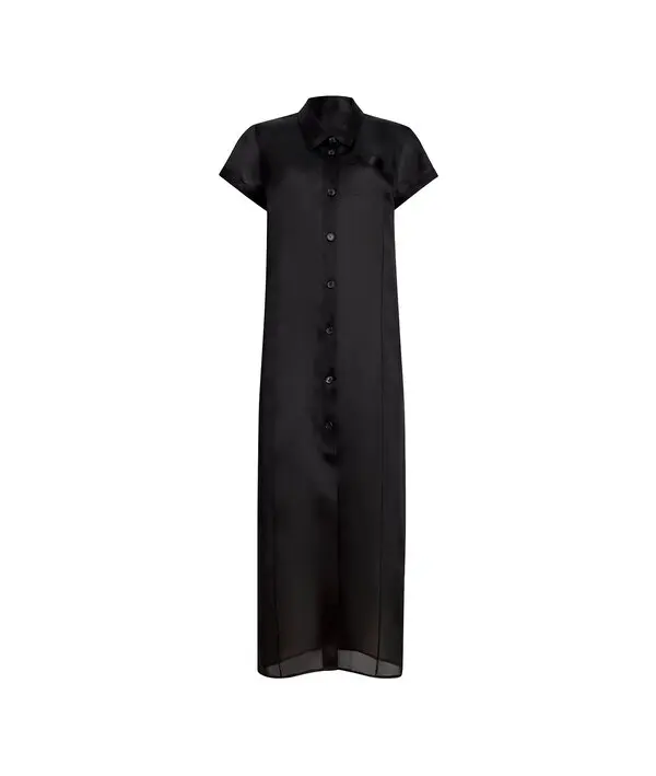 Khaite Effy Short-sleeved Shirtdress - Black