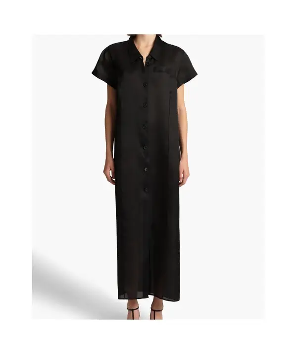 Khaite Effy Short-sleeved Shirtdress - Black