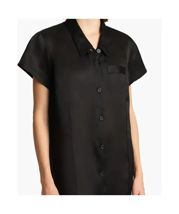 Khaite Effy Short-sleeved Shirtdress - Black