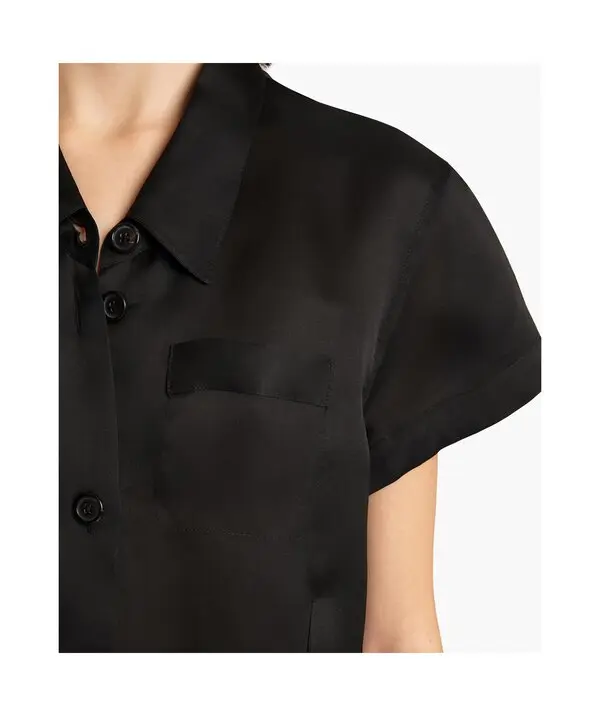 Khaite Effy Short-sleeved Shirtdress - Black