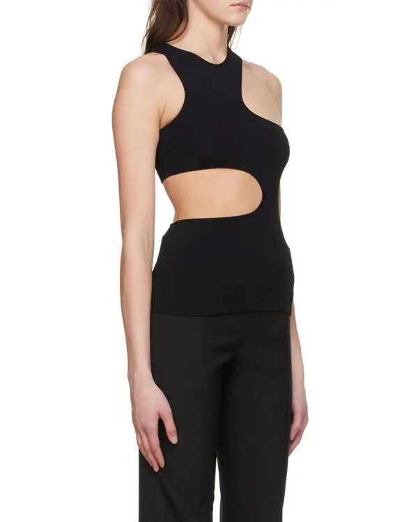 Stella McCartney Cut-out Crewneck Tank Top - Black
