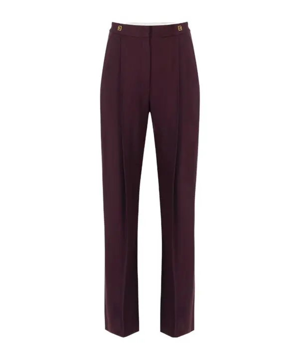 Elisabetta Franchi High-waisted Tailored Trousers - Merlot
