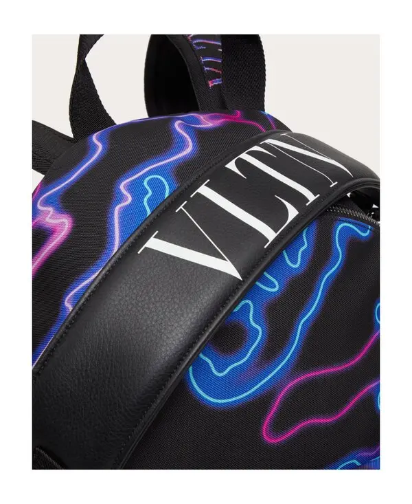 Valentino Garavani Allover Neon Camouflage Printed Backpack