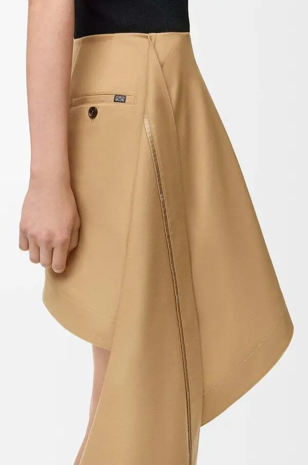 Loewe Asymmetric Silhouette Skirt - Nude