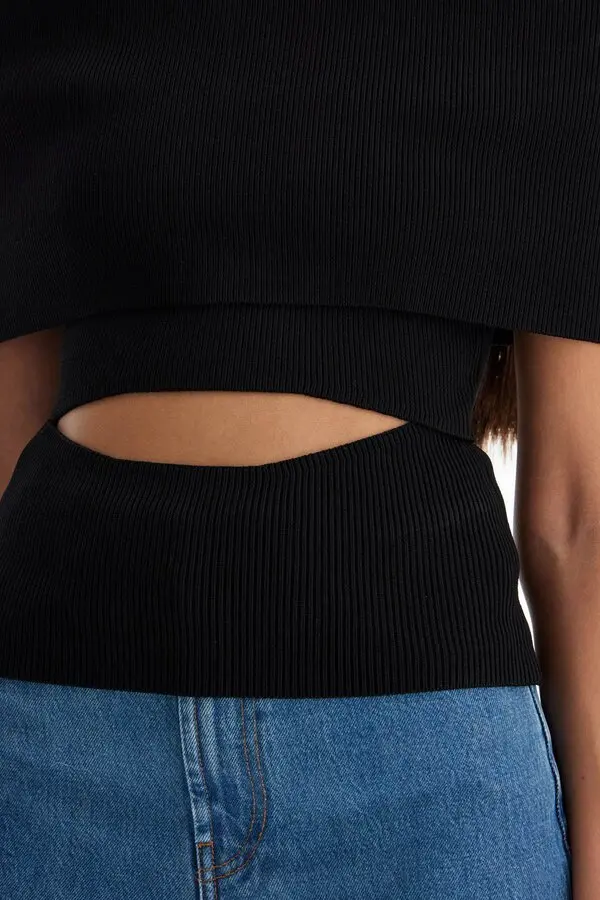 Christopher Esber Off-shoulder Knit Top With Cut-out Detail