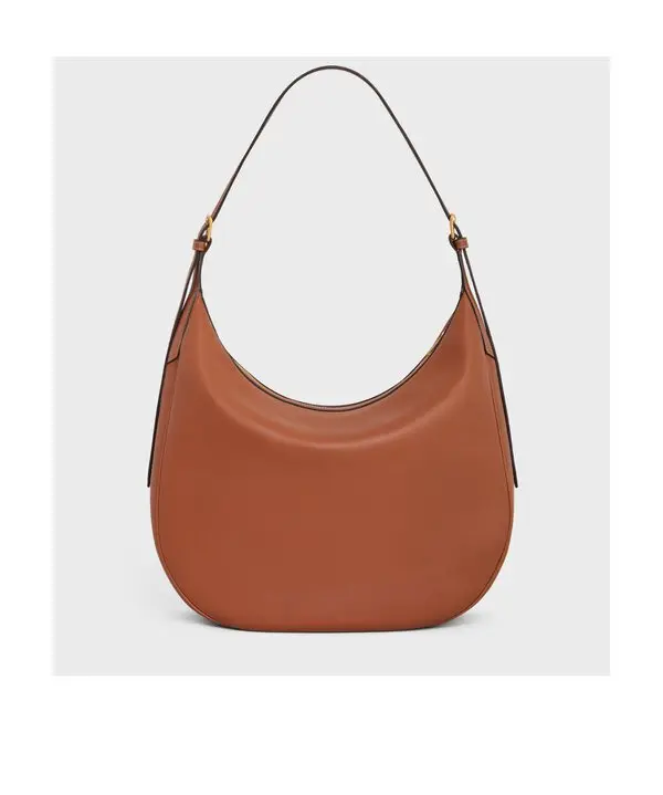 Celine Large Heloise Bag In Supple Grained Calfskin - Tan
