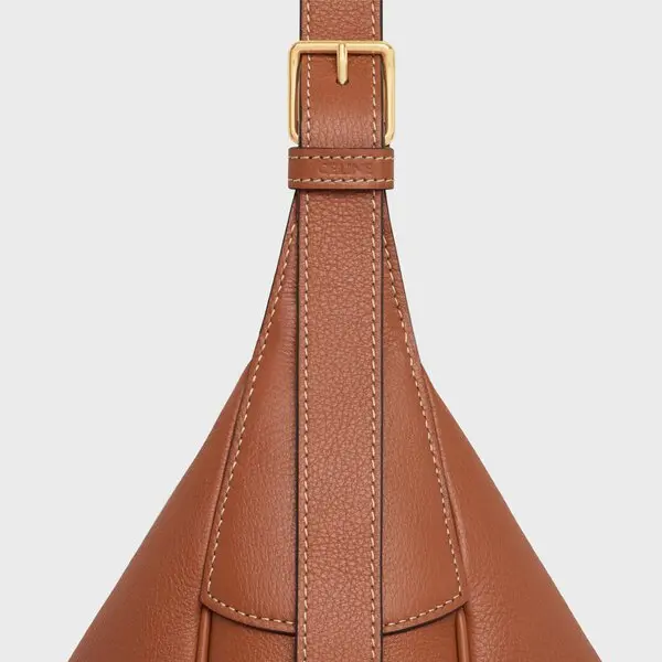 Celine Large Heloise Bag In Supple Grained Calfskin - Tan