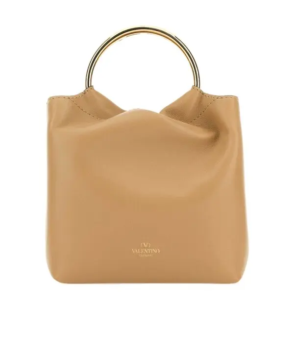 Valentino Garavani Logo Handle Bag - Nude