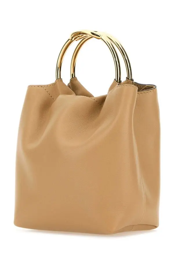 Valentino Garavani Logo Handle Bag - Nude