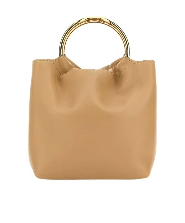Valentino Garavani Logo Handle Bag - Nude