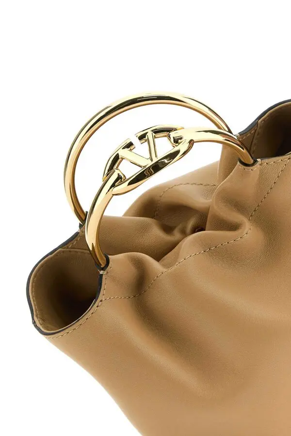 Valentino Garavani Logo Handle Bag - Nude