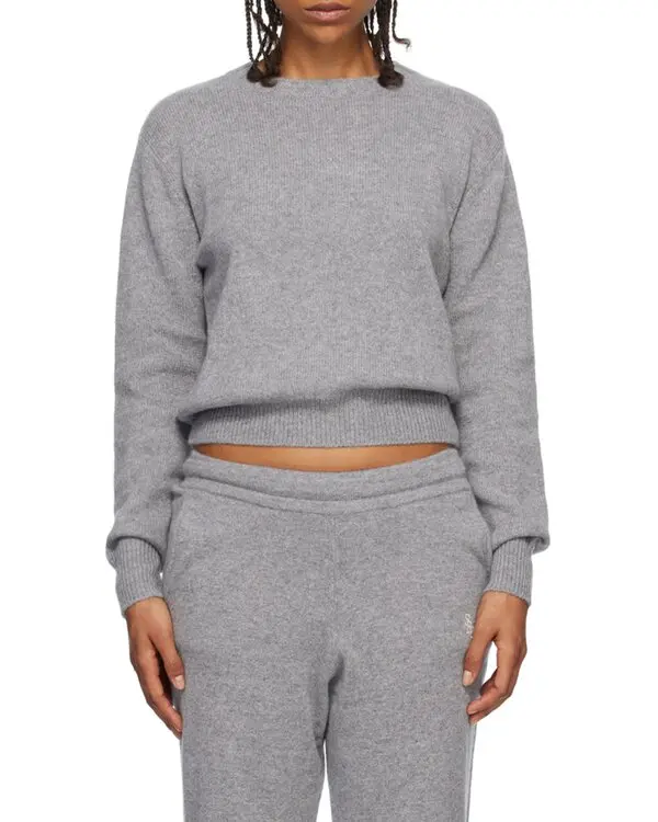 SPORTY  RICH Sporty & Rich Logo-embroidered Round Neck Knitted Jumper