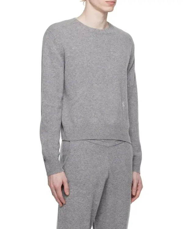 SPORTY  RICH Sporty & Rich Logo-embroidered Round Neck Knitted Jumper