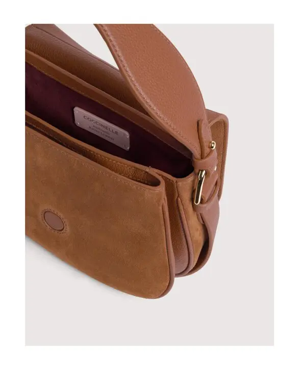 COCCINELLE Mavery Small Shoulder Bag - Cognac Brandy