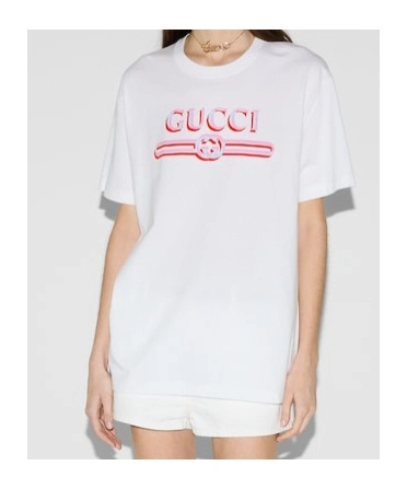 Gucci Retro Logo Print Crewneck T-shirt