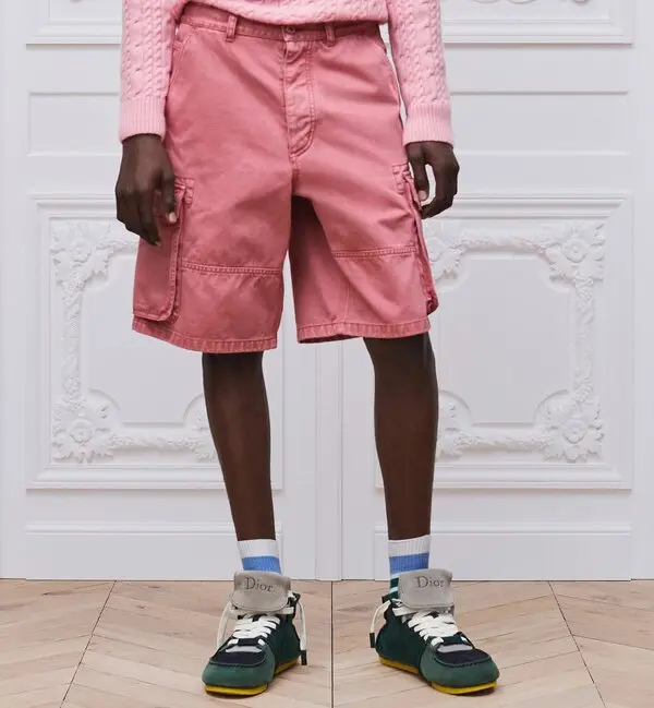 Dior Logo Embroidered Cargo Bermuda Shorts