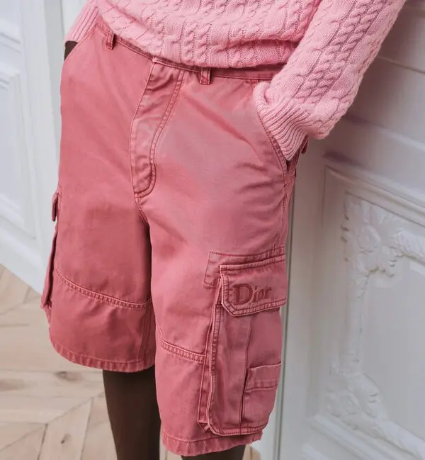 Dior Logo Embroidered Cargo Bermuda Shorts