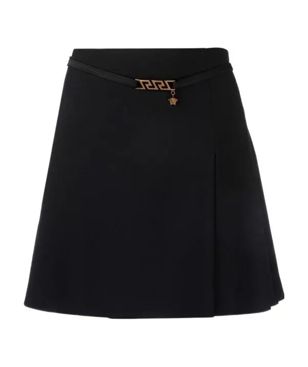 Versace High Waist La Greca Chain Mini Skirt