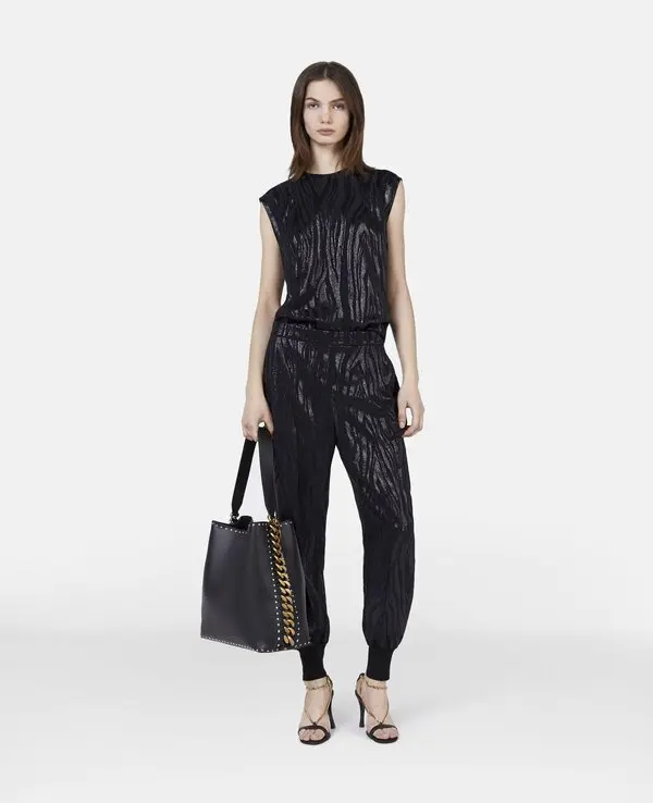 Stella McCartney Woodgrain Print Lurex Tank Top