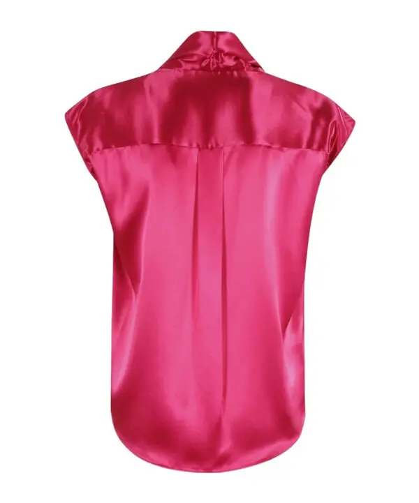 Alberta Ferretti Sleeveless Twisted Blouse - Red