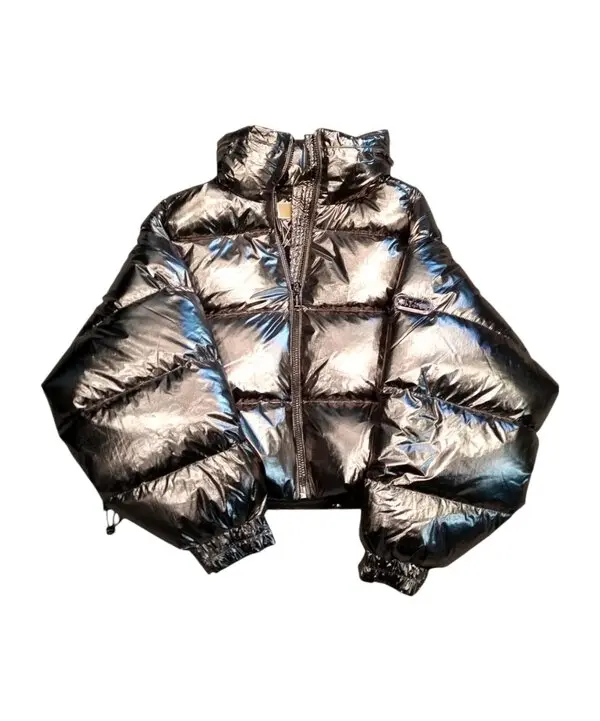 Michael Kors Metallic Effect Puffer Jacket - Black