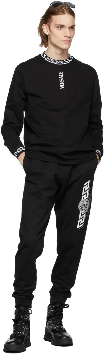 Versace Greca Detailed Jersey Knitted Track Pants