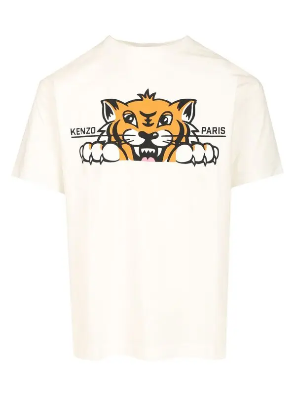 Kenzo Happy Tiger Printed Crewneck T-shirt - No