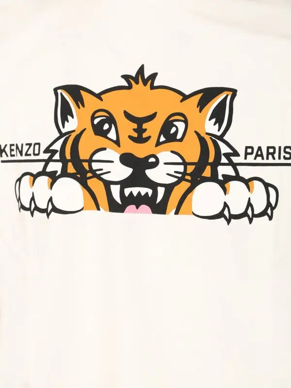 Kenzo Happy Tiger Printed Crewneck T-shirt